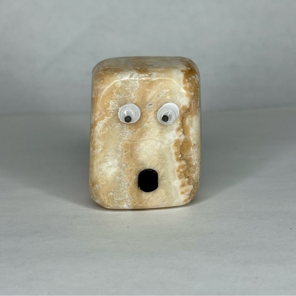 Hand Crafted | Accents | Gemstone Emoji Caribbean Calcite Smiley Face ...